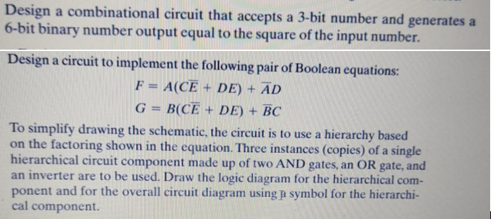Solved Design a combinational circuit that accepts a 3-bit | Chegg.com