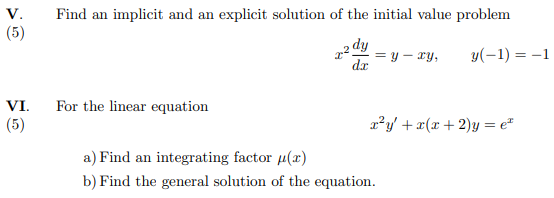 Solved Find an implicit and an explicit solution of the | Chegg.com