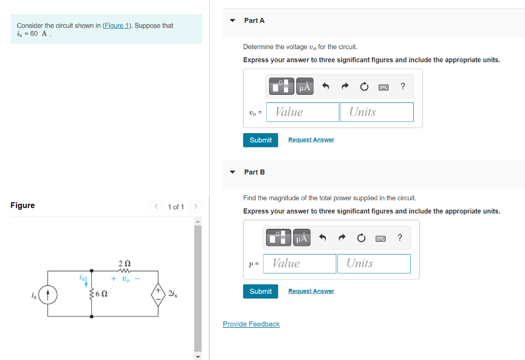 [Solved]: Consider the ( i_{ mathrm{s}}=60 mathrm{~A} )