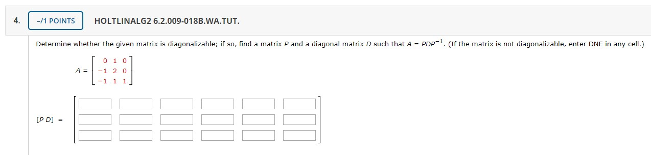 Solved -/1 POINTS HOLTLINALG2 6.2.009-018B.WA.TUT. Determine | Chegg.com