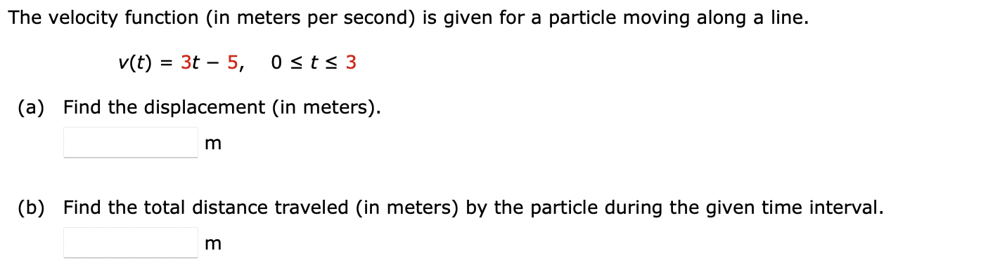Solved The velocity function (in meters per second) is given | Chegg.com