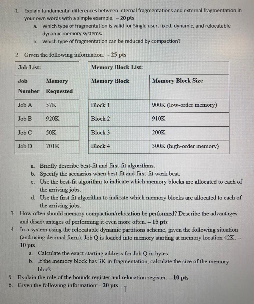 Solved 1. Explain fundamental differences between internal | Chegg.com