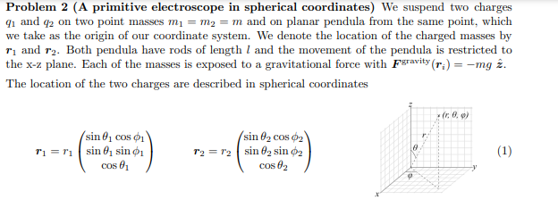 Solved Problem 2 (A primitive electroscope in spherical | Chegg.com