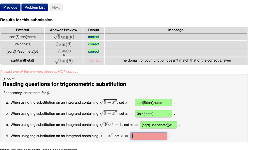 Solved Previous Problem List Next Results for this | Chegg.com