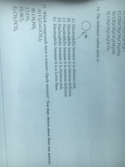 Solved C) CH3CH2CH2CH2NH2 D) CH3CH2CH2CH2OH E) CH3CH2CH2OCH3 | Chegg.com