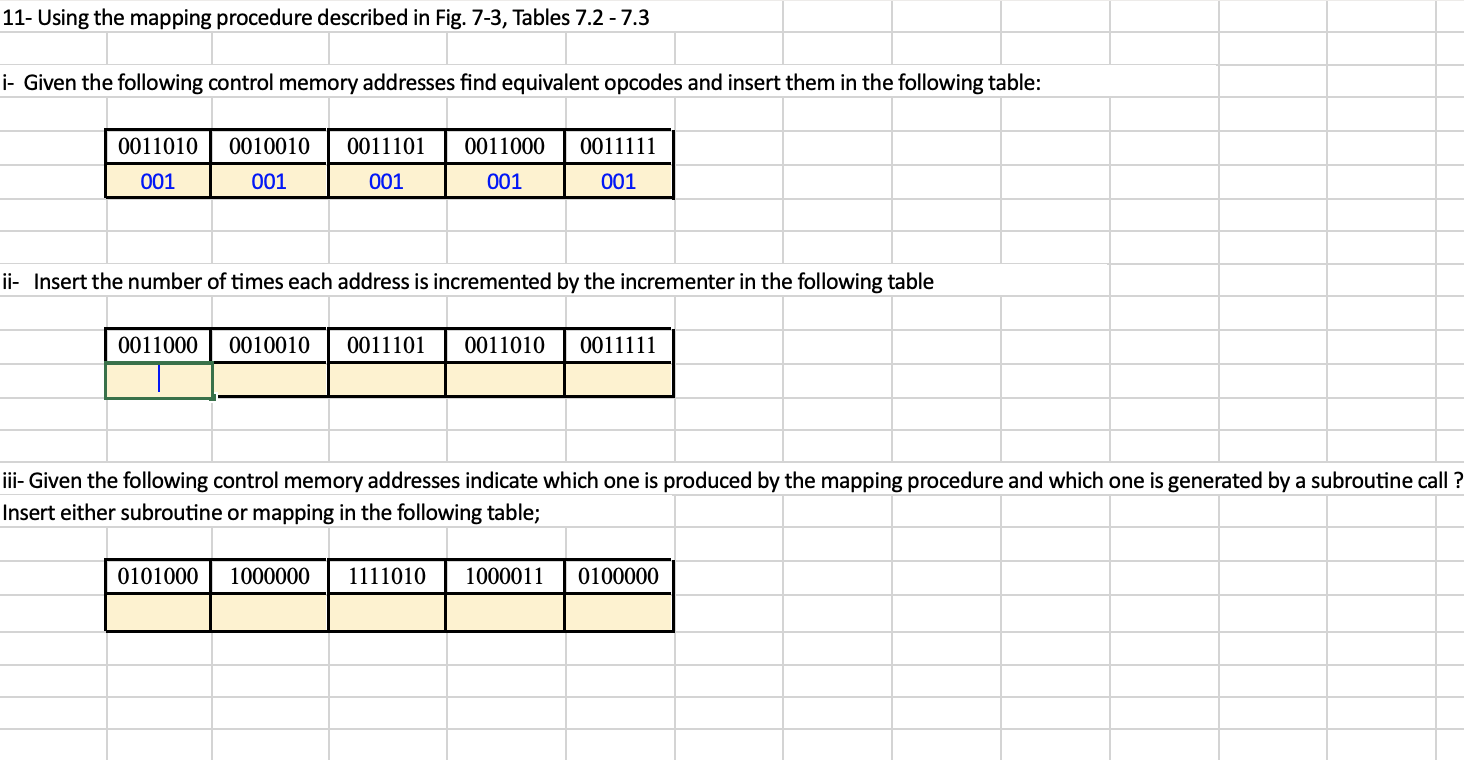 11- Using the mapping procedure described in Fig. | Chegg.com