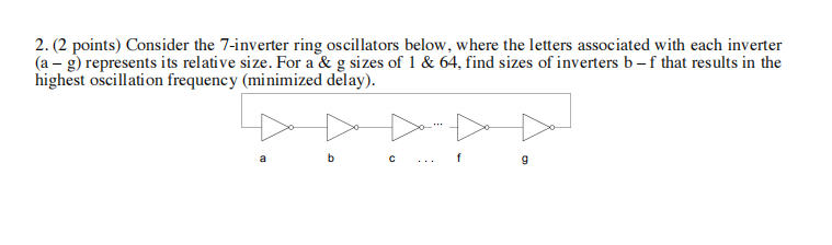 Solved 2. ( 2 points) Consider the 7-inverter ring | Chegg.com