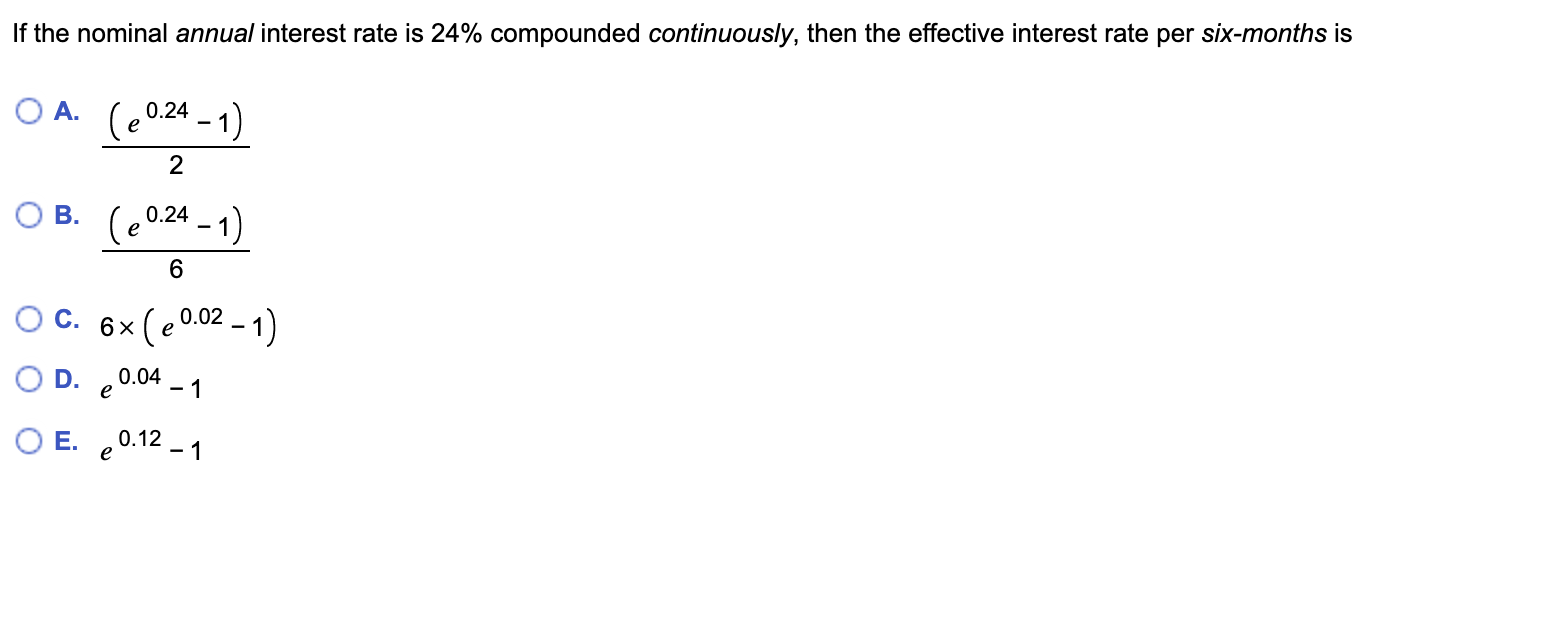 Solved If the nominal annual interest rate is 24% compounded | Chegg.com