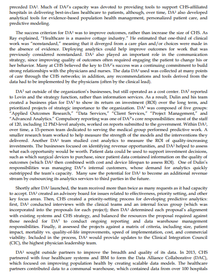 Solved Below are several snippets of a case study, this is | Chegg.com