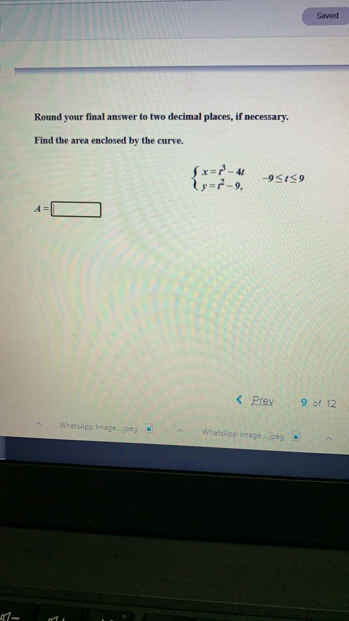 Solved Saved Round your final answer to two decimal places, | Chegg.com
