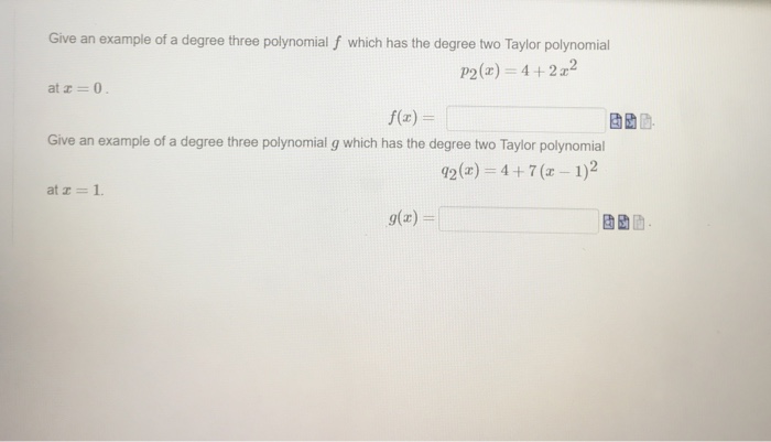 Solved Give an example of a degree three polynomial f which | Chegg.com