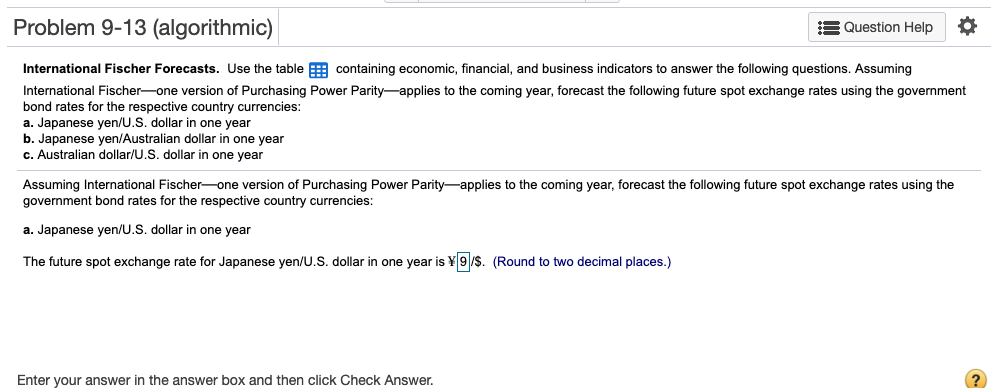 Problem 9-13 (algorithmic) Question Help * | Chegg.com
