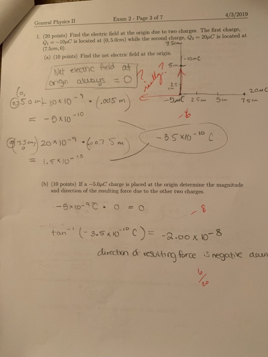 Solved Exam 2-Page 3 of 7 4/3/2019 General Physics II 1. (20 | Chegg.com