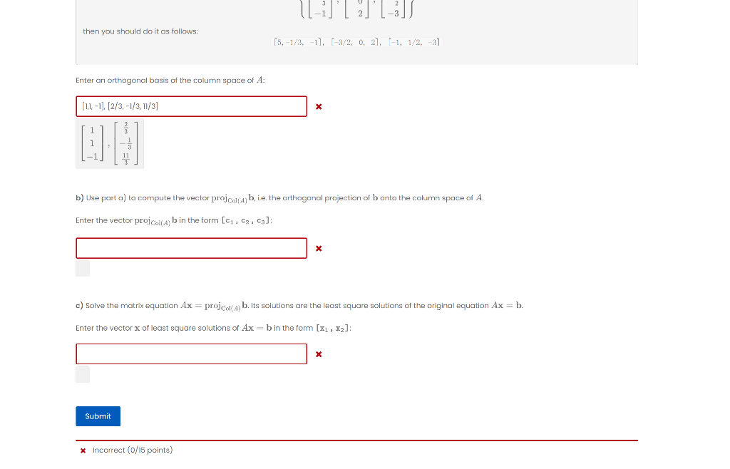 Solved 11 1 Least Squares Via Projections Bookmark This