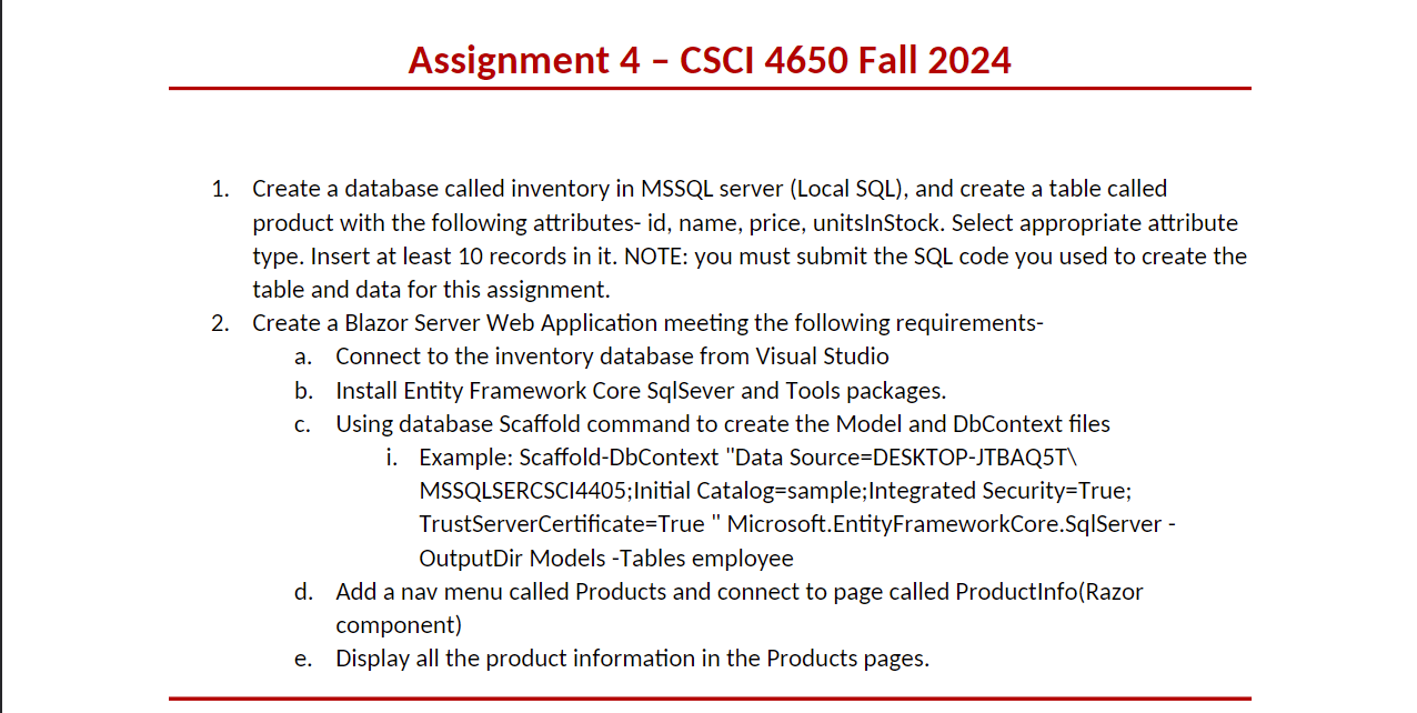 Solved Create a database called inventory in MSSQL server | Chegg.com Solved Create a database called inventory in MSSQL server | Chegg.com
