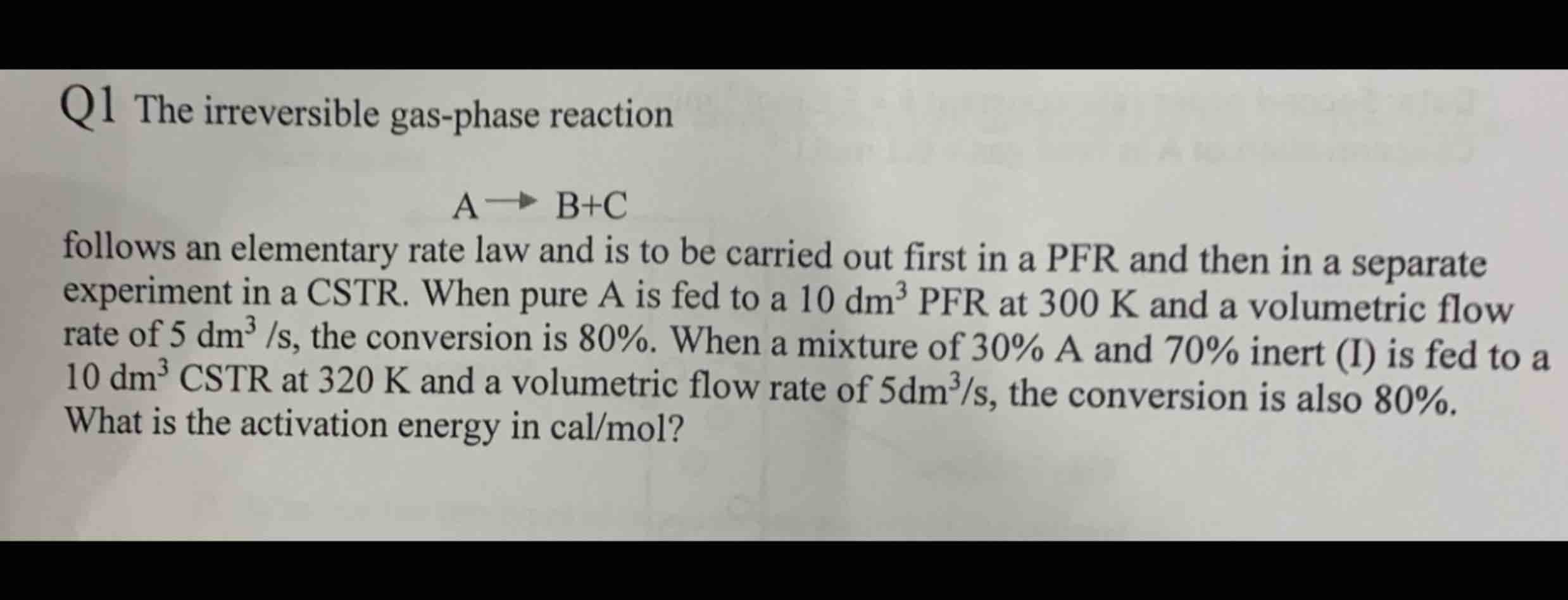 Solved Chemical Reaction Engineering ﻿The irreversible | Chegg.com