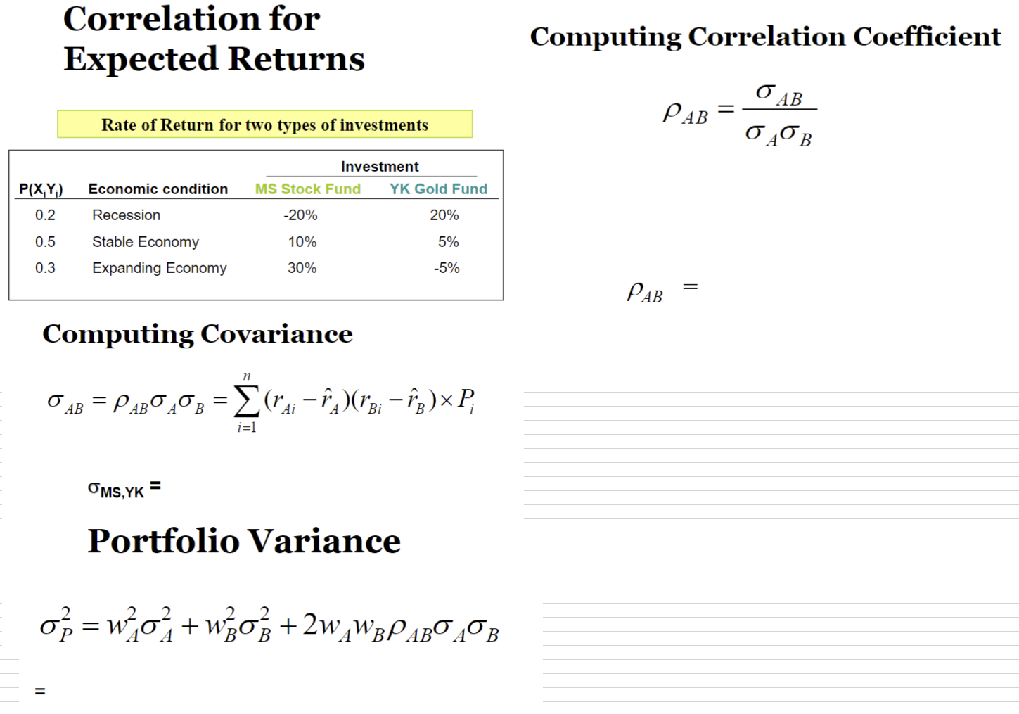 Solved Show all Excel calculations / formulas where | Chegg.com