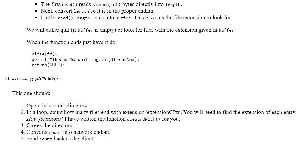 Solved // Compile with: // $ gcc extCountClient.c -o | Chegg.com