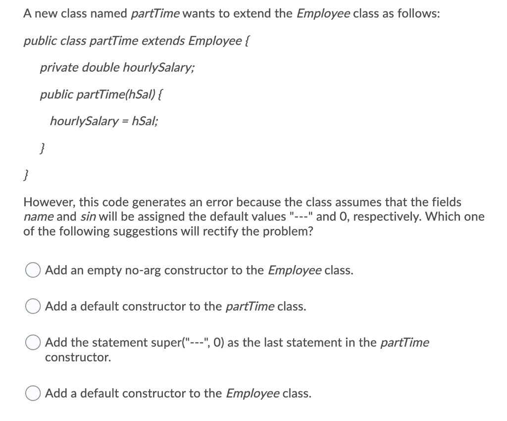 Solved The UML diagram below shows a hierarchy of classes | Chegg.com