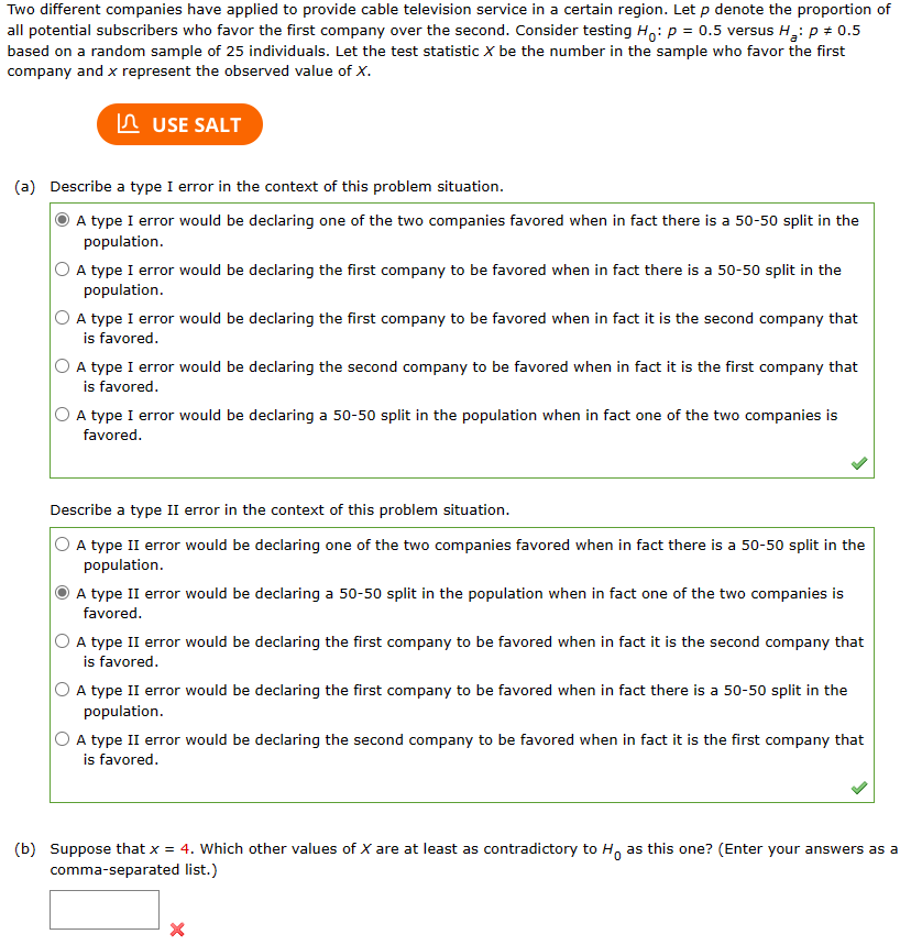 Solved Two different companies have applied to provide cable | Chegg.com