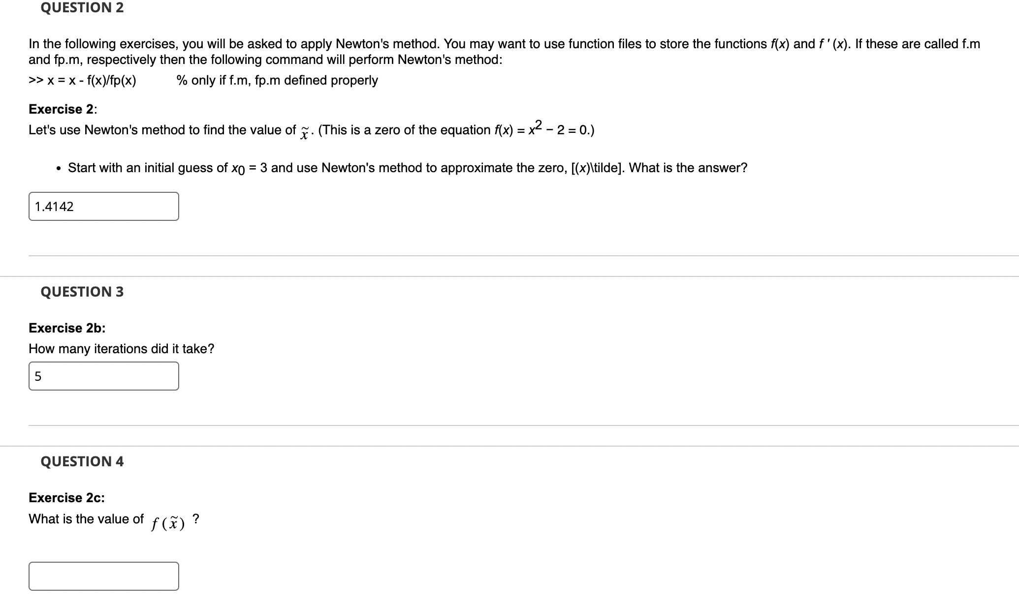 Solved PLEASE ANSWER ALL THREE QUESTIONS USING MATLAB | Chegg.com