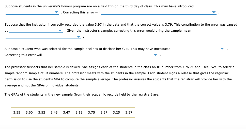Solved 5. Sampling and nonsampling errors Consider a | Chegg.com
