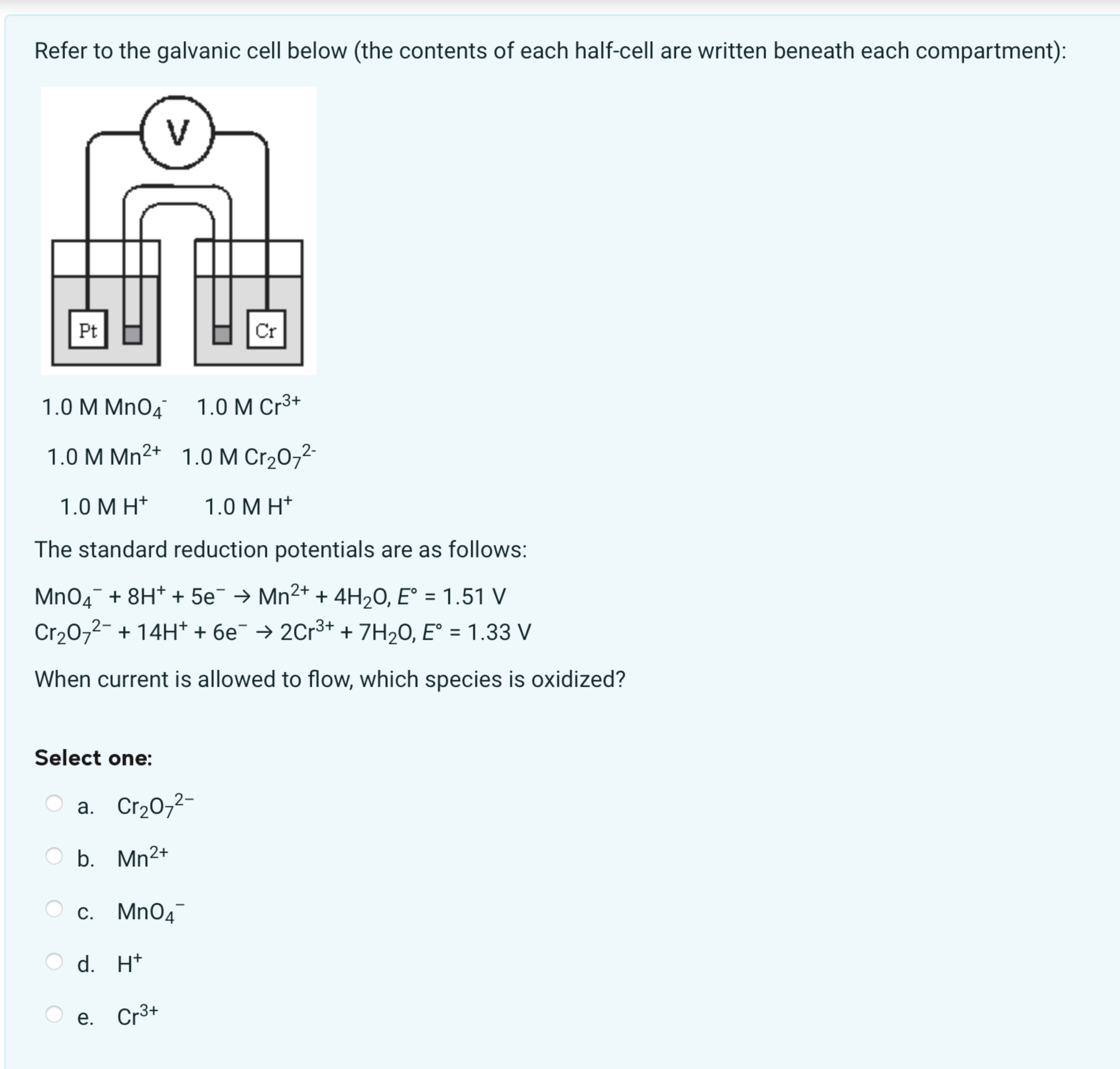 Solved code class="asciimath">Refer to the galvanic cell | Chegg.com