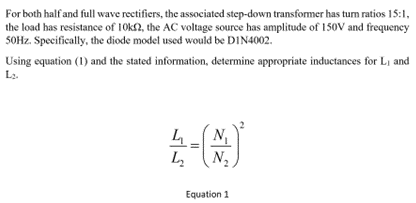 Solved For both half and full wave rectifiers, the | Chegg.com