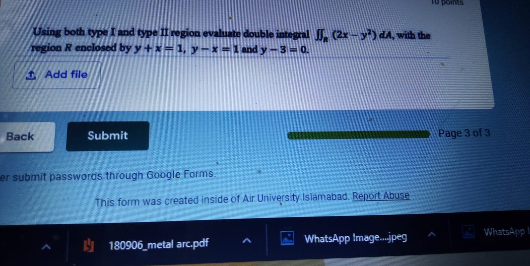 Solved 10 points Using both type I and type II region | Chegg.com