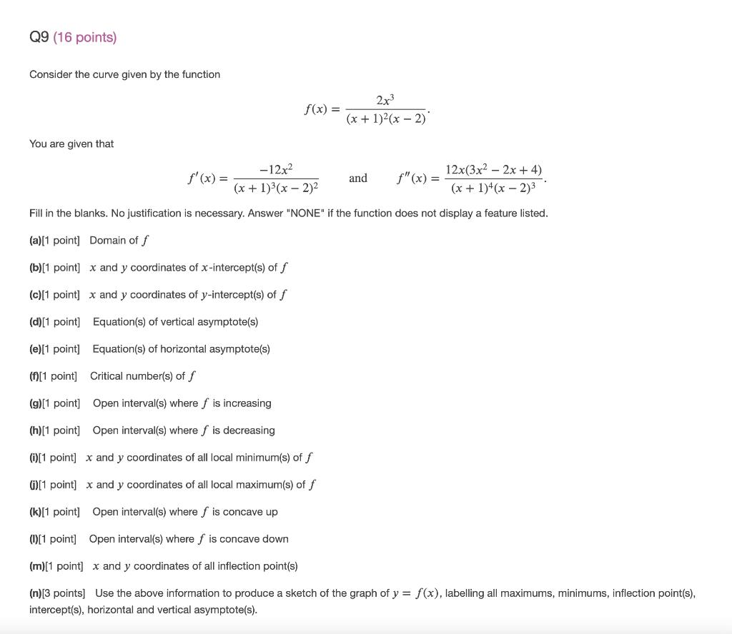 Solved Q9 (16 points) Consider the curve given by the | Chegg.com