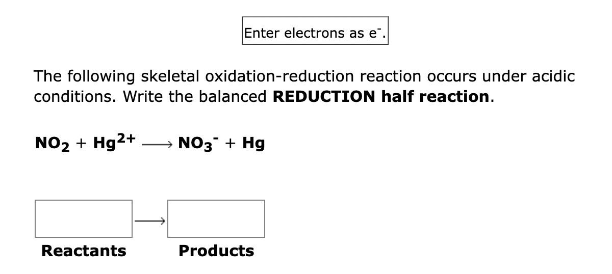 Solved The following skeletal oxidation-reduction reaction | Chegg.com