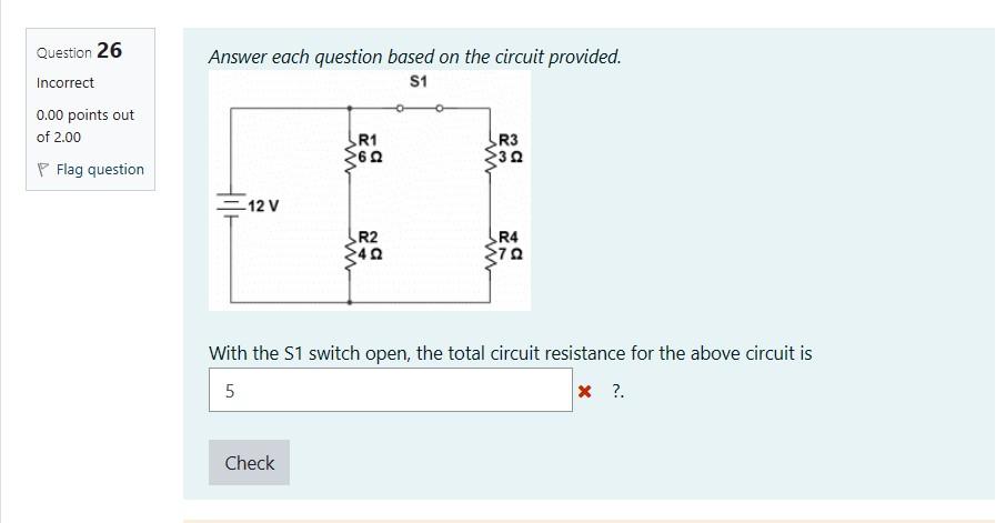 Solved Question 15 Answer each question based on the circuit | Chegg.com