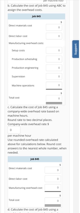 Solved Calculating Activity-Based Costing Overhead Rates | Chegg.com