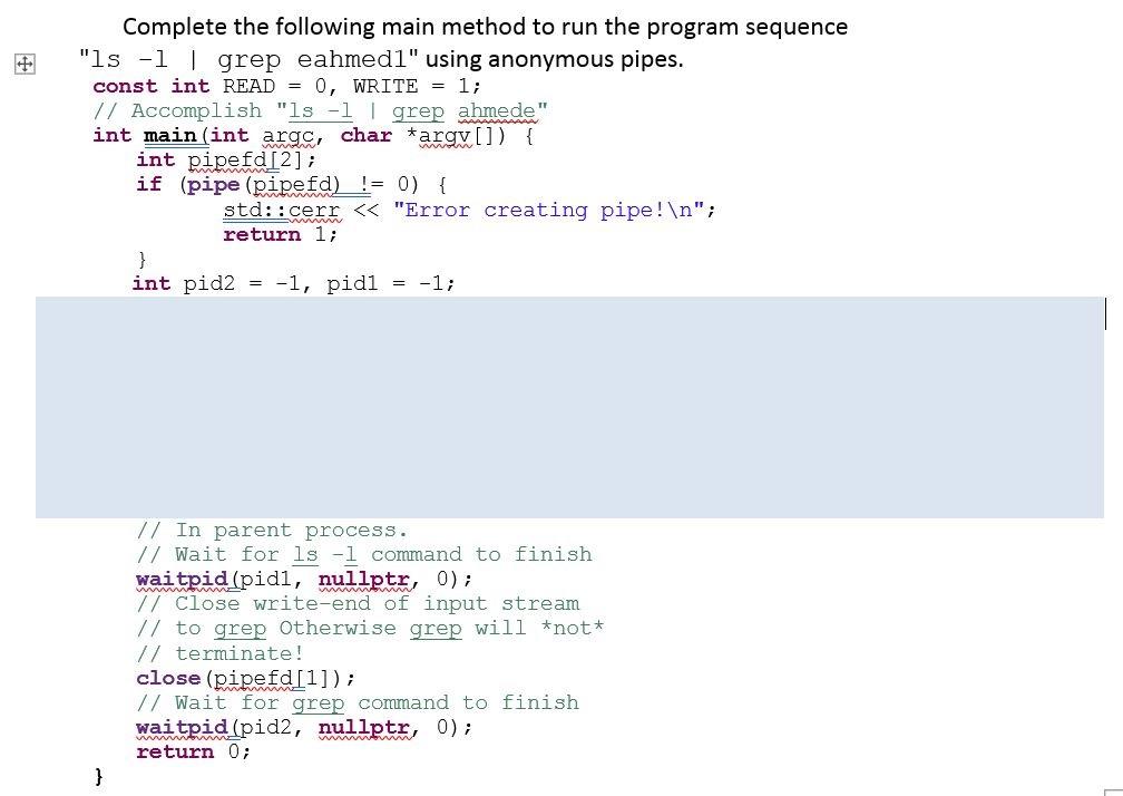 Complete the following main method to run the program | Chegg.com