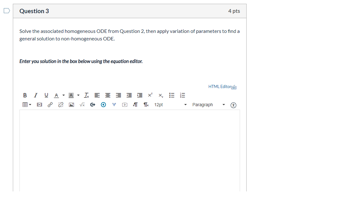 Solved Classification of ODEs (Question 1) D Question 1 2 | Chegg.com