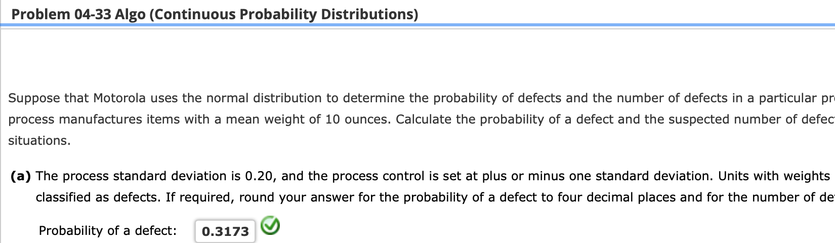 Solved Problem 04-33 Algo (Continuous Probability | Chegg.com