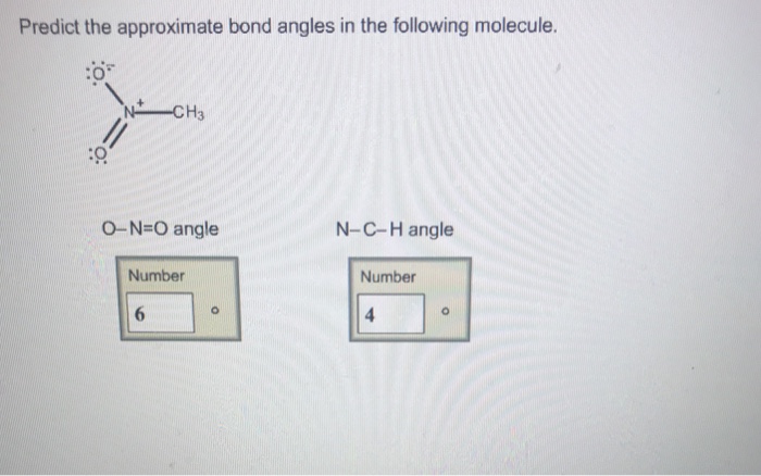 Solved Predict the approximate bond angles in the following | Chegg.com