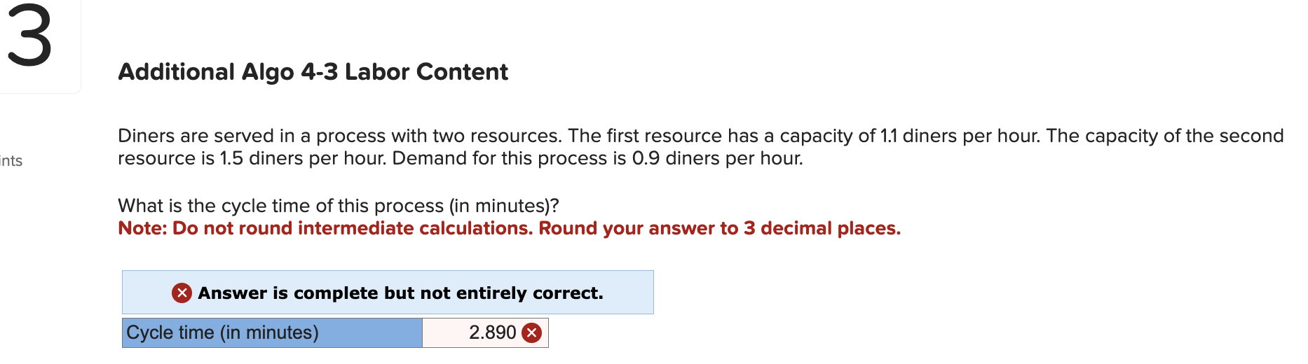 Solved Additional Algo 4-3 ﻿Labor ContentDiners are served | Chegg.com