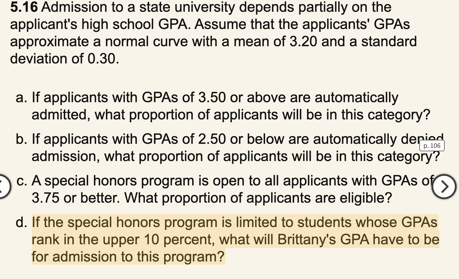 Solved applicant's high school GPA. Assume that the | Chegg.com