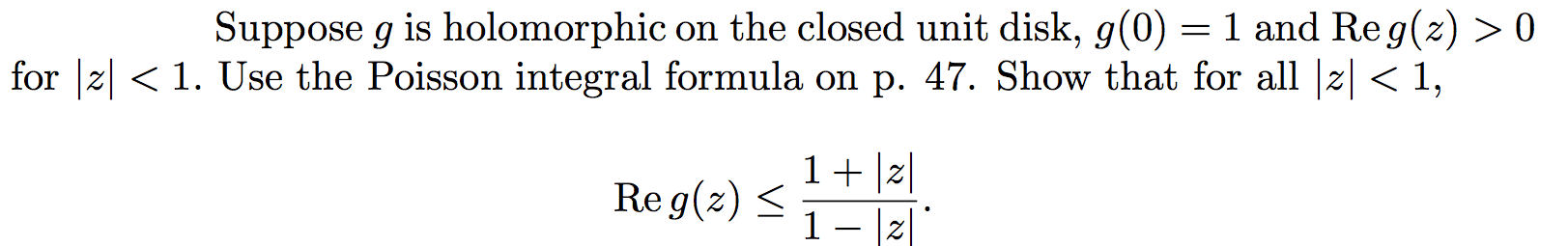 Solved Suppose g is holomorphic on the closed unit disk, | Chegg.com