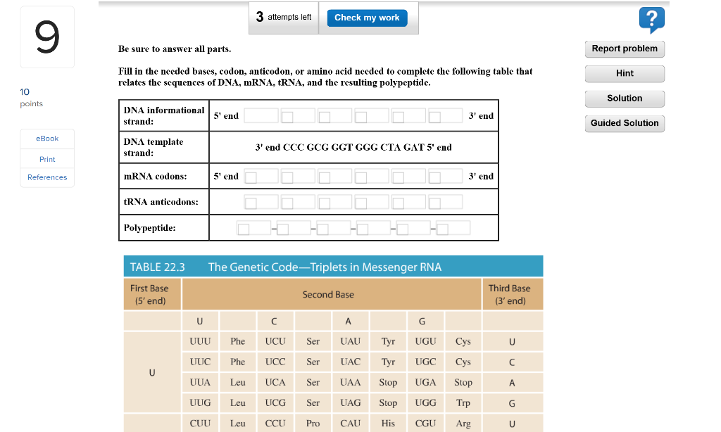 Solved 2 3 attempts left Check my work Report problem Be | Chegg.com