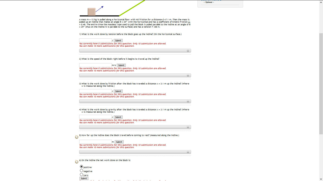 Solved -- Optional - A mass m = 12 kg is pulled along a | Chegg.com