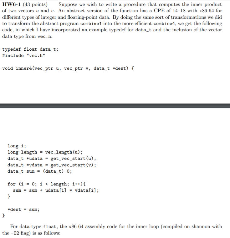 Solved Hw6 1 43 Points Suppose We Wish To Write A