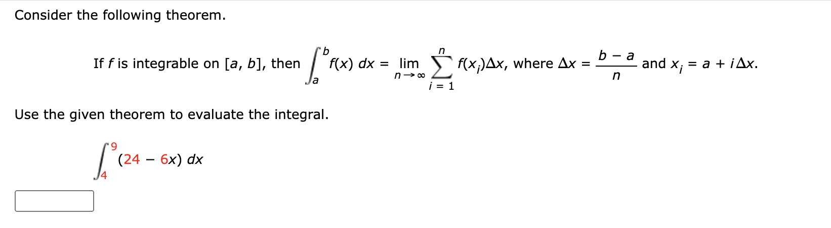 Solved Consider the following theorem. If f is integrable on | Chegg.com