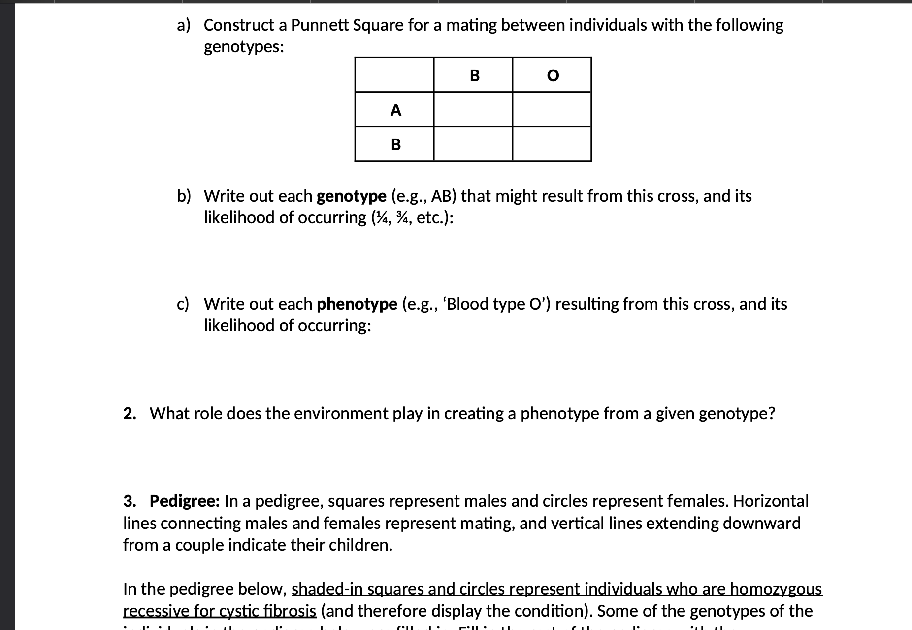 Solved BIOL 1101: Fundamentals of Biology Mendelian Heredity | Chegg.com