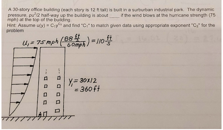A 30 -story office building (each story is 12ft tall) | Chegg.com