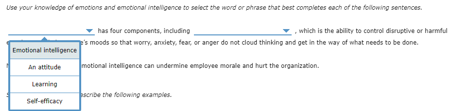 Solved Use your knowledge of emotions and emotional | Chegg.com