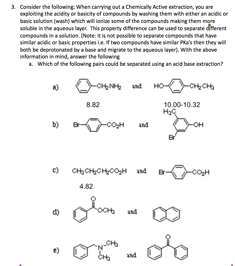 Solved 3. Consider the following; When carrying out a | Chegg.com