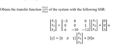 Solved Obtain the transfer function Y2 of the system with | Chegg.com