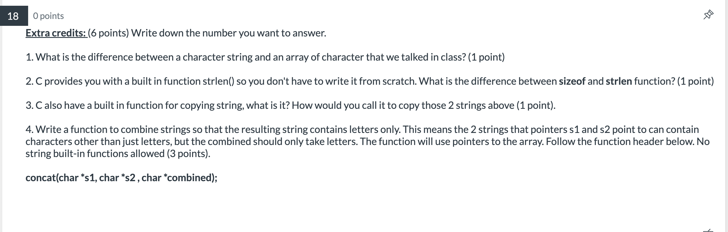 Solved 0 points Extra credits: (6 points) Write down the | Chegg.com Solved 0 points Extra credits: (6 points) Write down the | Chegg.com